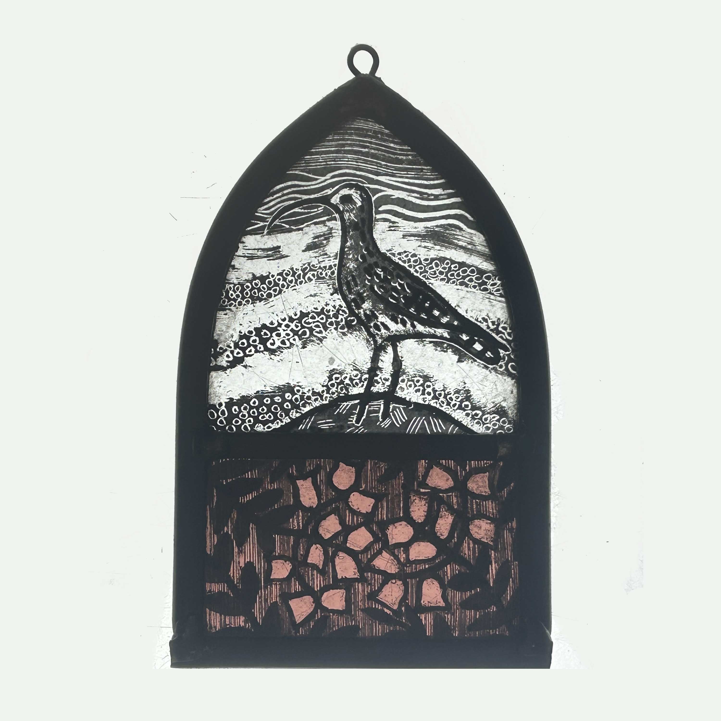 Curlew and Heather Stained Glass Arch, Small – Harriet Love Stained Glass